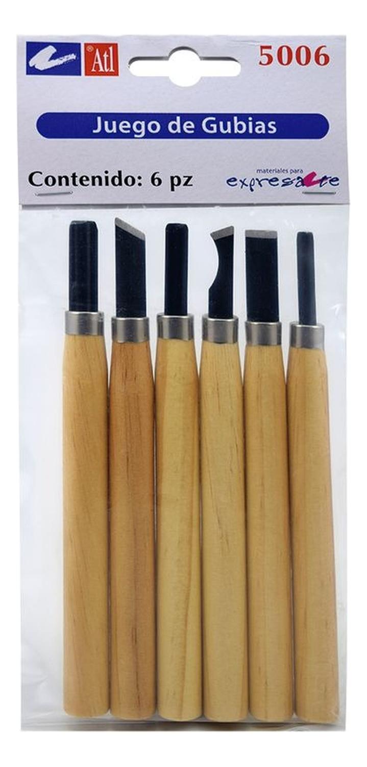 Gubias Para Tallado En Madera 6 Piezas Gurbias N° 5006 ATL ...